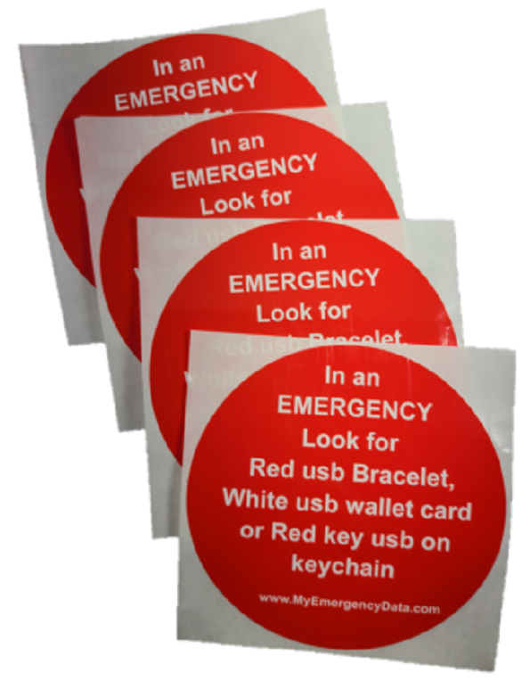 Notification Decals (4pk) – My Emergency Data